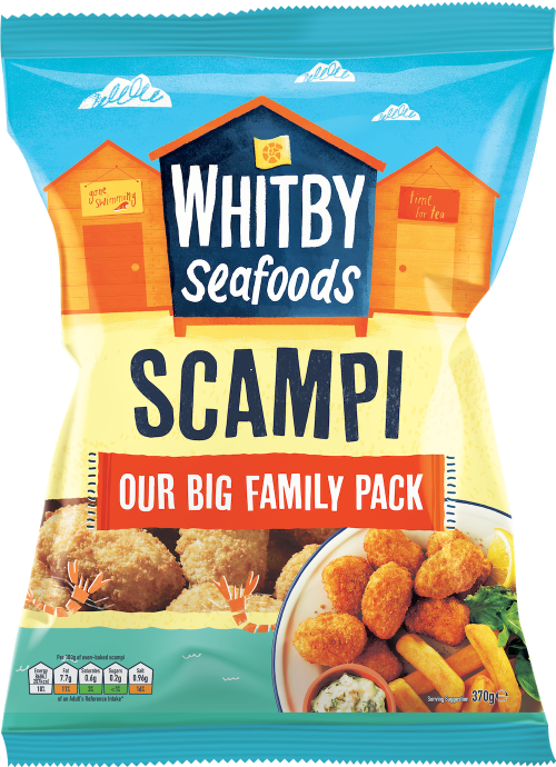 Frozen Scampi - Big Family Pack, 370g - Whitby Seafoods - Home of Scampi