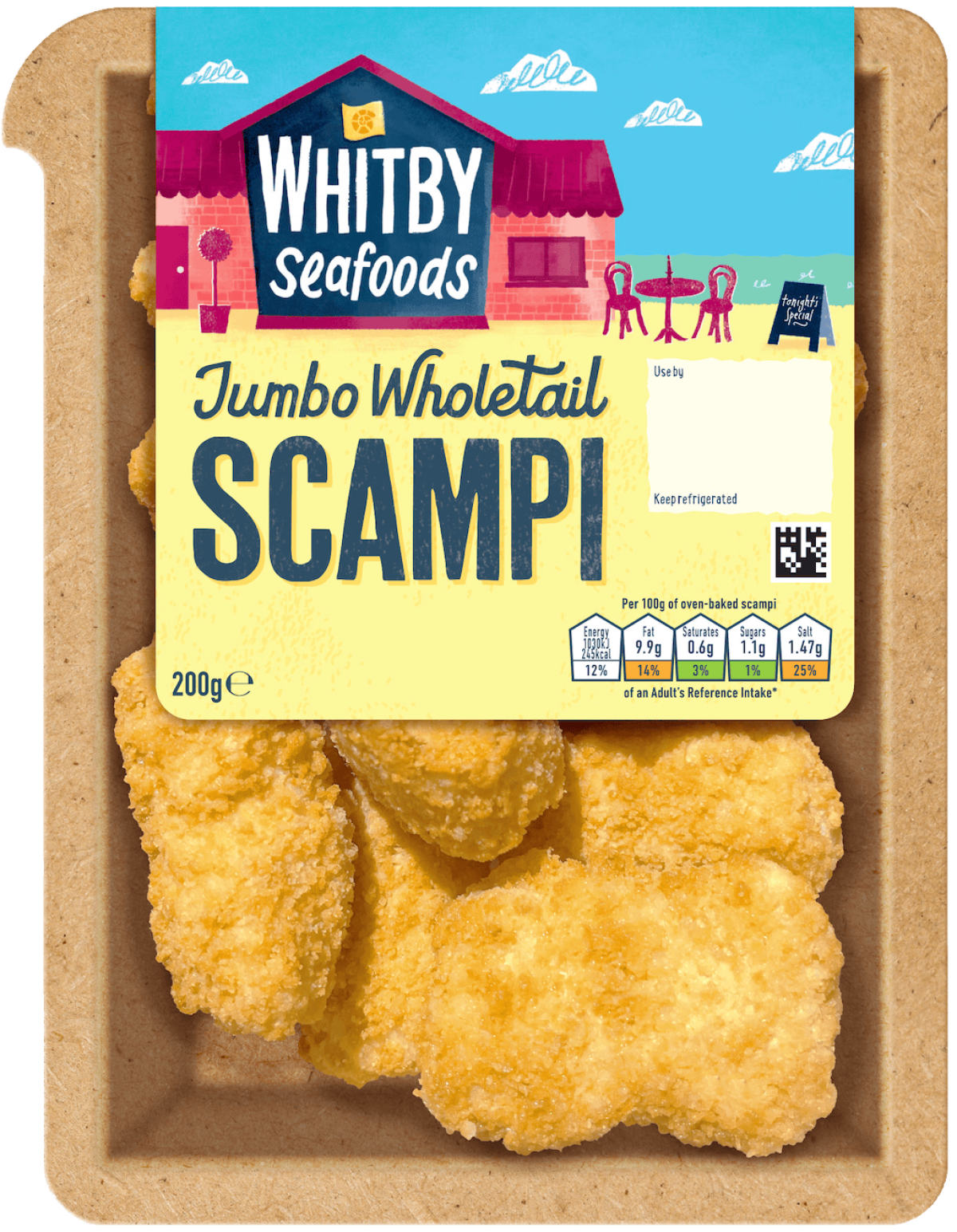 Jumbo Scampi, 200g - Chilled - Whitby Seafoods - Home of Scampi