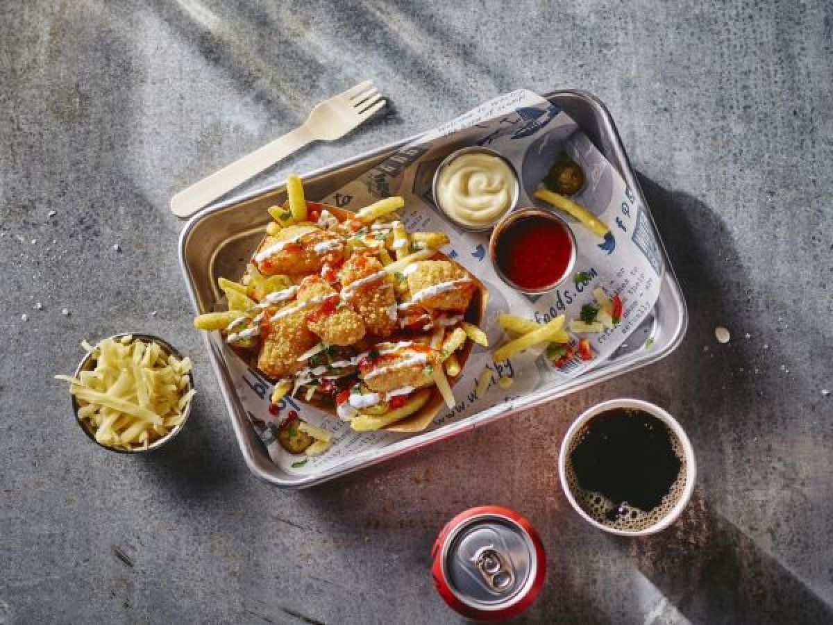 Loaded Dirty Fries with Scampi - Whitby Seafoods - Home of Scampi