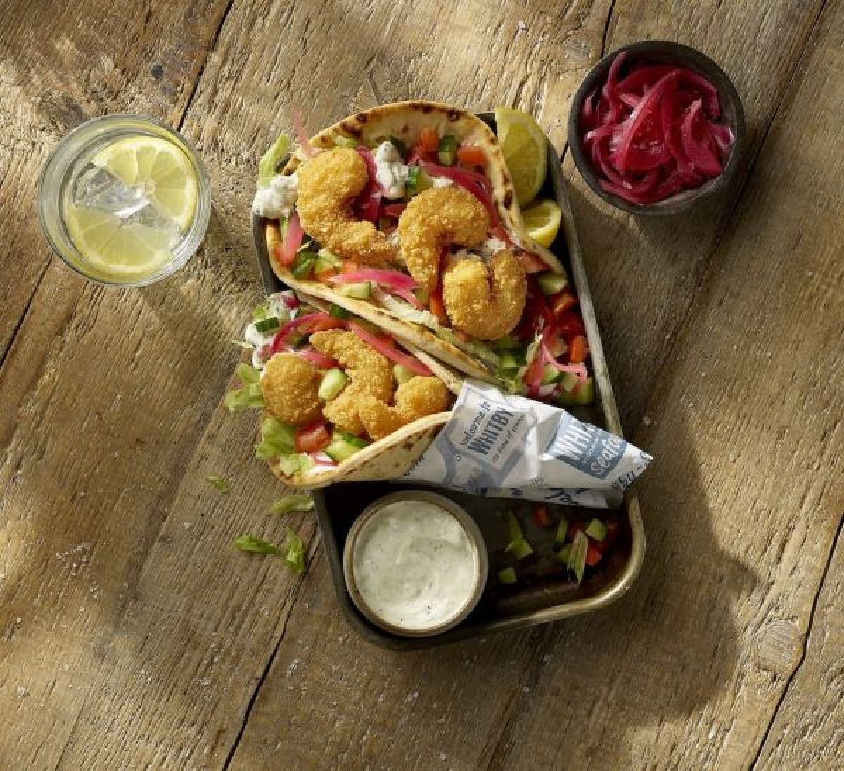 King Prawn Gyros - Whitby Seafoods - Home of Scampi